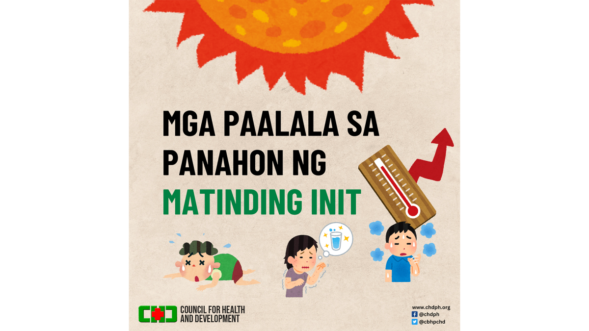 Mga Paalala sa Panahon ng Matinding Init – Council for Health and ...
